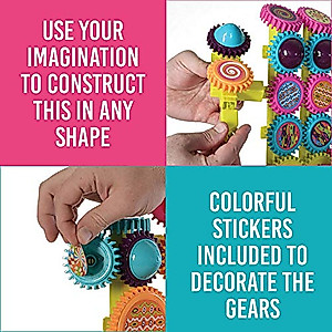 Top Race Remote Control Moving Gear Train Stem Building Toy with Lights and Sound Gift Toys for Boys 4,5,6,7,8 Year Olds | Kids Stem Building Blocks Toy (98 Pieces)