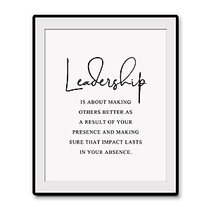 Leadership Print Office Wall Decor Retirement Gift Business Inspirational Print Gift for Good Leader Boss Gift Boss Office Gift - 8x10 inch No Frame