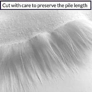 Bianna White Faux Fur Fabric, by The Yard, American Seller, Luxury Shag Shaggy Material for Crafting, Sewing, Costumes, Fursuits, Home Decor… (12x12 inches)