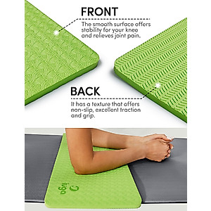 IUGA Yoga Knee Pads Cushion Non-Slip Knee Mat for Elbows Wrist Pain in Yoga Planks Floor Exercises Portable Extra-thick Cushioning 25''x10''x0.5''