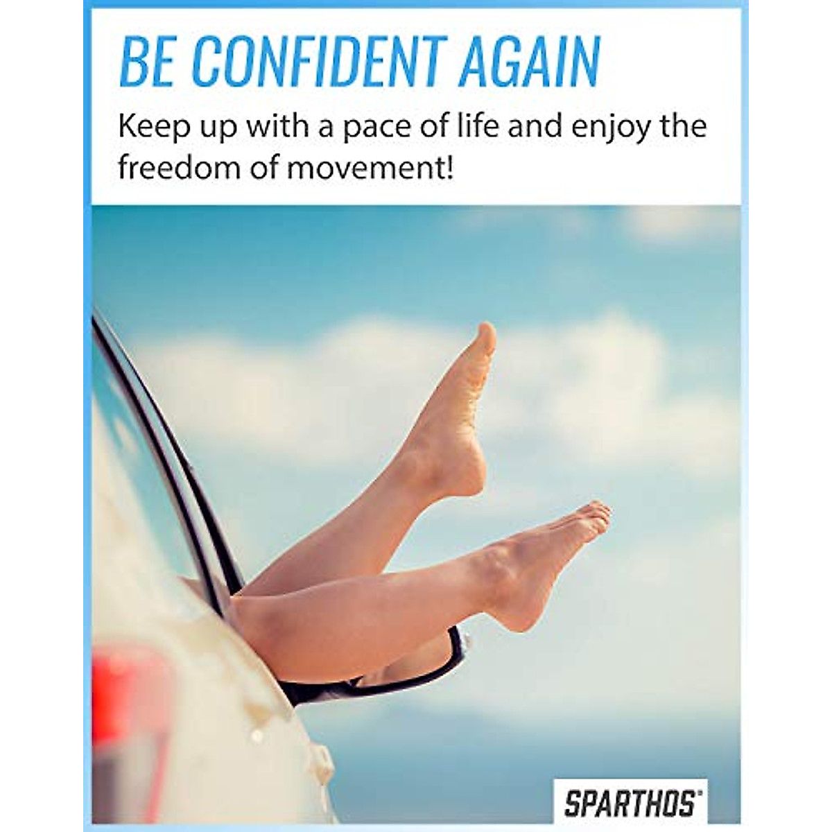 Sparthos Plantar Fasciitis Support - Arch Compression Sleeve - Foot Feet Brace, Ankle Pain Relief, Night Splint - Dr Sock Docsocks Soothers Supports - Mens and Womens (Beige-S)