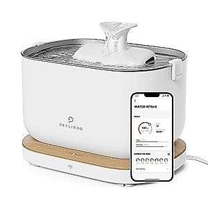 PETLIBRO App Monitoring Cat Water Fountain with Wireless Pump, 2.5L/84oz Dockstream Pet Water Fountain for Cats Inside, Automatic Cat Water Dispenser with 2.4GHz Wi-Fi, Smart Fountain, App Control