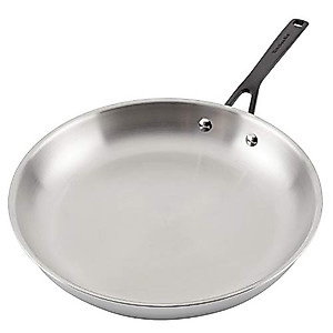 KitchenAid 5-Ply Clad Polished Stainless Steel Fry Pan/Skillet, 12.25 Inch