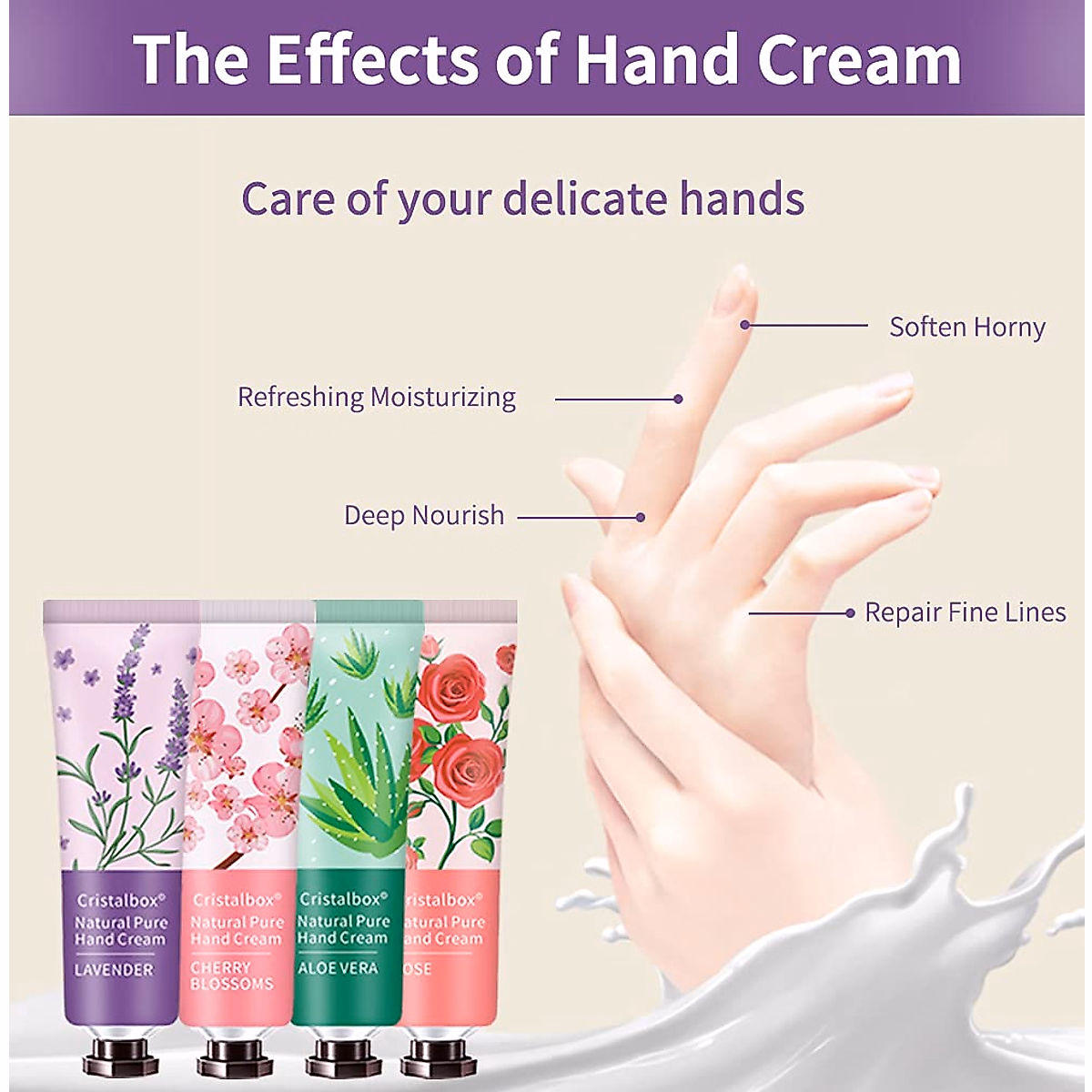 18 Pack Hand Cream Gift Set Bulk Small Hand Lotion for Dry Cracked Hands,Moisturizing Lotion Gift Set With Shea Butter For Women,Mini Travel Size Lotion Bulk Gift For Women Wife Girlfriend Mother