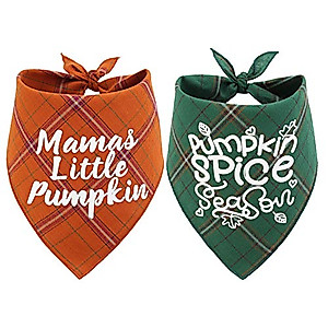 Thanksgiving Dog Bandana,Fall Bandanas for Puppy Cat Small Large Dogs
