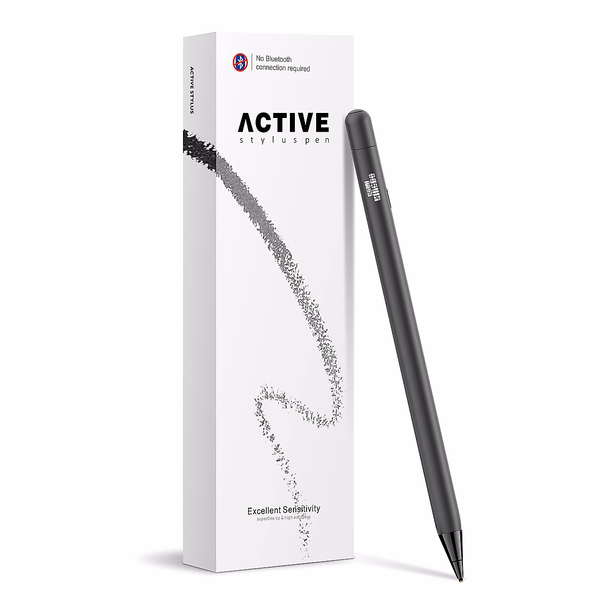 Stylus for iPad,Stylus for iPhone, Rechargeable Stylus Pen,1.4mm Fine Tip for Drawing and Writing, Compatible iPad Pro/iPhone and iPad/iPad Mini/iPad Air (Black)