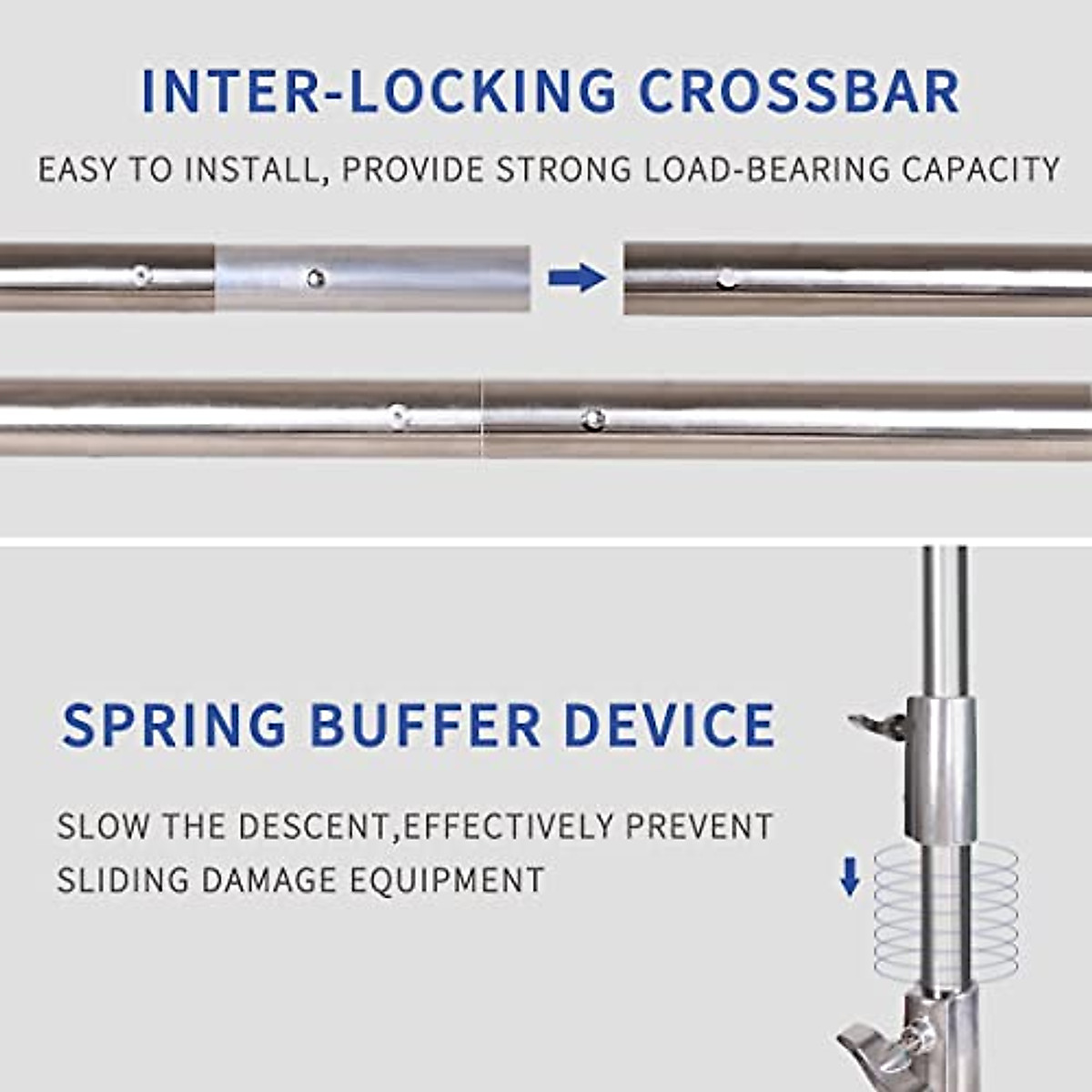 GSKAIWEN 8.5 * 10 FT Stainless Steel Backdrop Stand,Photo Video Adjustable Background Support System Stand Kit with Carry Bag for Parties,Wedding,Photography Studio