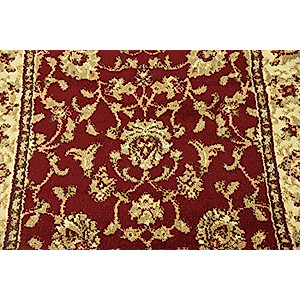 Unique Loom Voyage Collection Traditional Oriental Classic Intricate Design Area Rug (2' 7 x 10' 0 Runner, Red/Gold)