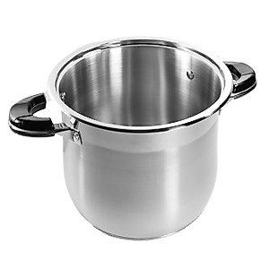 10 Qt Stock Pot 18/10 Stainless Steel Super Double Capsulated Bottom w/Glass Lid