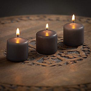 Grey Unscented Votive Candle - Set of 30 | Bulk Pack for Weddings, Bridal Showers or Home Parties and Centerpieces