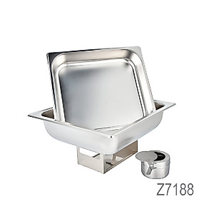 HONHPD Golden Chafing Dish Buffet Set 6.8 Qt Stainless Steel Complete Chafer Set Catering Warmer Set with Water Pan, Fuel Holder for Parties, Dinners, Catering, Buffet and Weddings