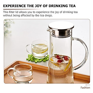 Operitacx Water Bottle Accessories Water Pitcher Replaceable Lids Stainless Steel Pitcher Lids Pitcher Glass Lids Covers Glass Jug Cover Stoppers for Water Jug Glass Pitcher () Lemonade Pitcher