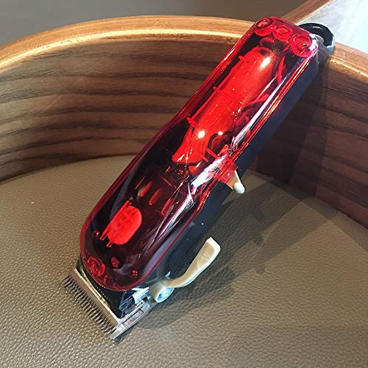 Clear DIY Back Housing, Transparent Back Cover for 5-Star Series Cordless Magic Clipper #8148 (Trasparent) … (Red)