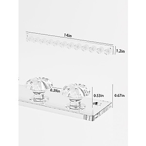 LongMen Acrylic Necklace display for Women,Necklace Holder Organizer for Girls,Jewelry Organizer Hanging with 12 Hooks,Jewelry Hangers for Necklace (2)