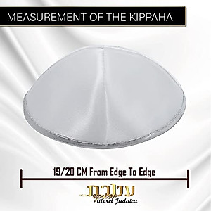 Ateret Judaica Yarmulke for Men & Boys - 40-Pack Satin Kippah Cap, Size 19 cm, Jewish Yamaka Hat