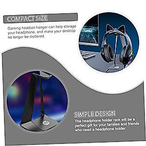 SOLUSTRE 3pcs Headphone Holder Stand Gaming Headset Stand Desktop Headphones Rack Desktop Phone Holder Earphone Stand Work Desk Accessories Headphones Stand Office Storage Rack Wooden Abs