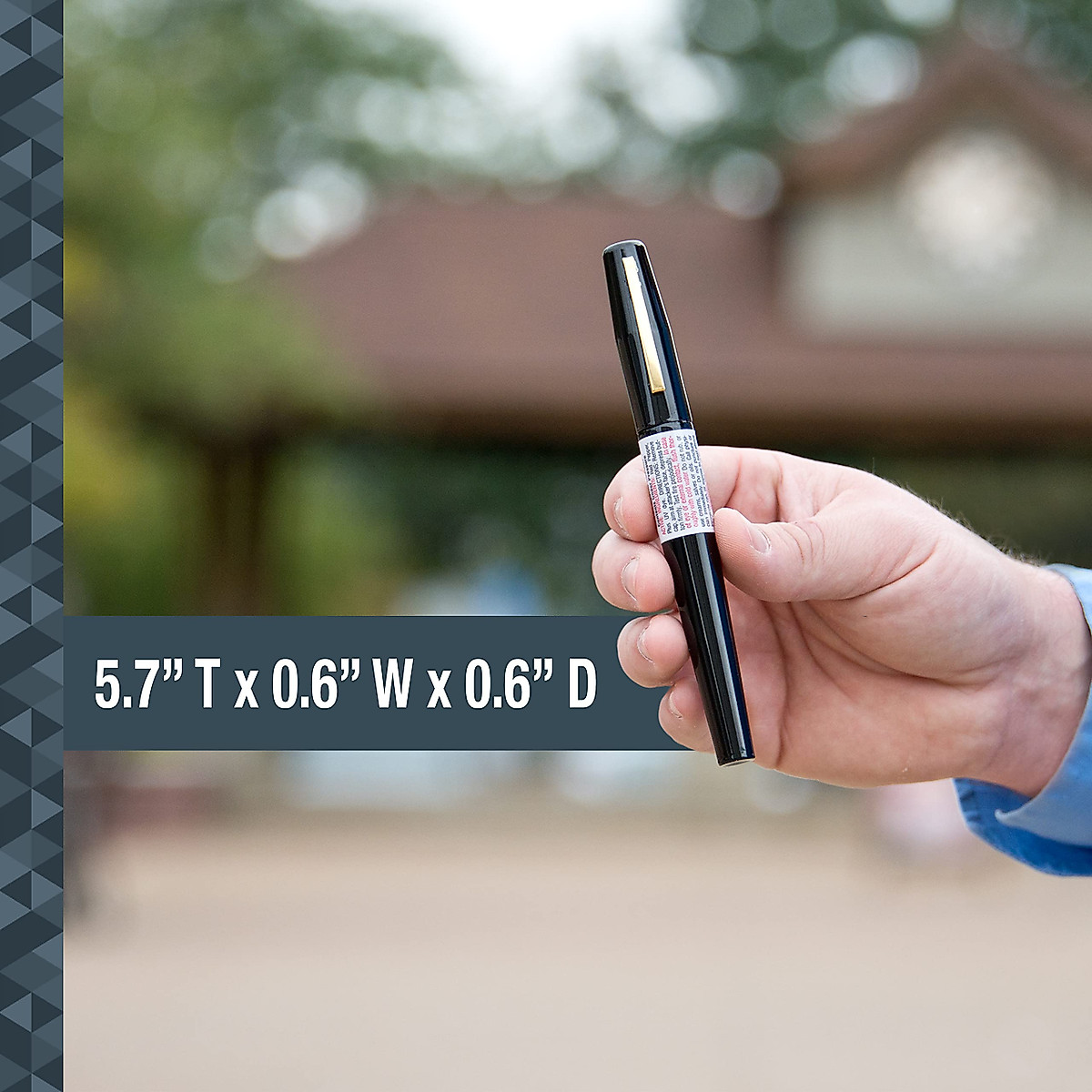 SABRE Pepper Spray Pen, 15 Bursts, 8-Foot (2-Meters) Range, UV Marking Dye, Cone Spray Pattern, Clips to Pockets For Instant Access