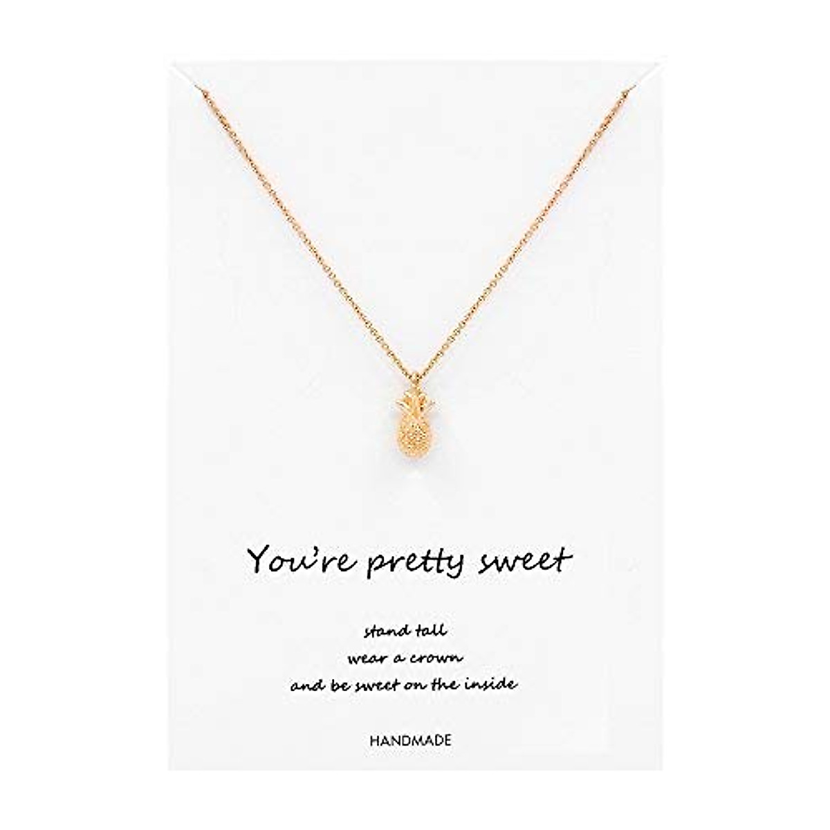 Zealmer Women 16K Gold Plated Pineapple Pendant, gold pineapple, Size No Size