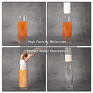 Max K Dish Cloths - Absorbent, Soft, Quick-Drying Kitchen Towels - Coral Fleece Reusable Cleaning Dishcloths Set for Hands, Dishes, Counters, Table, Dinnerware - Lint-Free - 24-Pack White