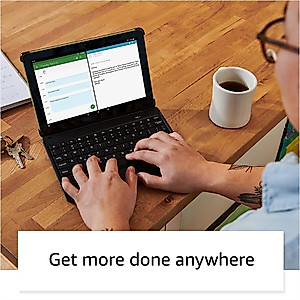 Fire HD 10 tablet, 64 GB, Olive + Bluetooth keyboard + 12-month Microsoft 365 Personal subscription for up to 5 compatible devices (auto-renews)