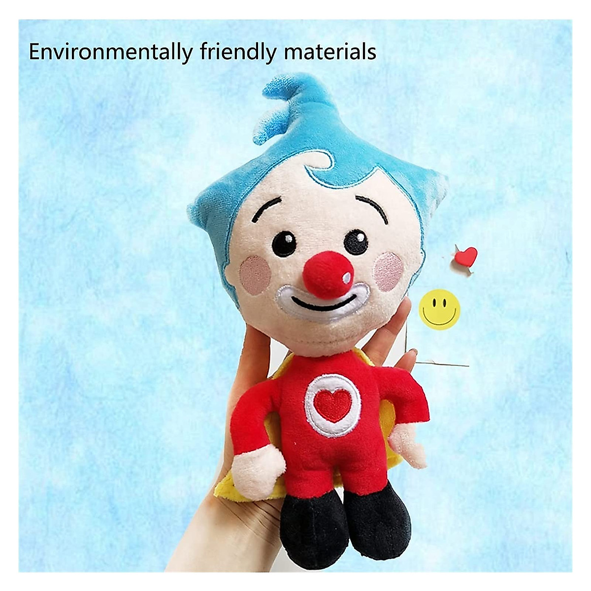 SB Goods 7.8in Plim Plush Clown,Cartoon Animation Stuffed Clown Doll Toy for Child's Progress Reward