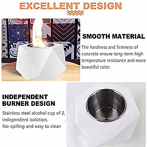 Mini Tabletop Fire Pit Alcohol Bowl-Home Decor Concrete Firepit,Small Smores Maker Fireplace,Smokeless Clean Long Burning for Indoor/Outdoor Patio Balcony,Birthday Gifts for Halloween Christmas
