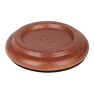 Eison Grand Piano Caster Cups, Solid Sapeliwood Piano Caster with Non-Slip & Anti-Noise Foam Floor Protectors for Hardwood Floor, Set of 3