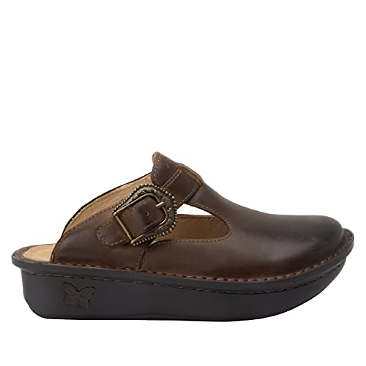 Alegria Women's Classic Oiled Brown Leather Clog 7-7.5 M US