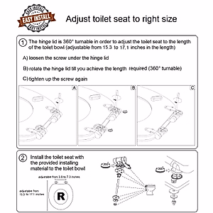 Sanilo ROUND, Silent Slow Close, Molded Wood, Adjustable Toilet Seat, Shower Cat