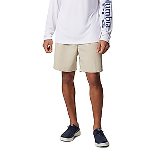 Columbia Men's Backcast III Water Short, Sun Protection and Quick Drying, Medium x 6" Inseam Fossil