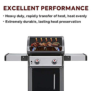 Uniflasy 7637 17.5 Inch Grill Cooking Grates for Weber Spirit & Spirit II 200 Series Spirit E210 Spirit E220 Spirit S210, Spirit S220 with Front Control Weber Spirit 200 Grill Grates 17.5 x 10.2 x 0.5