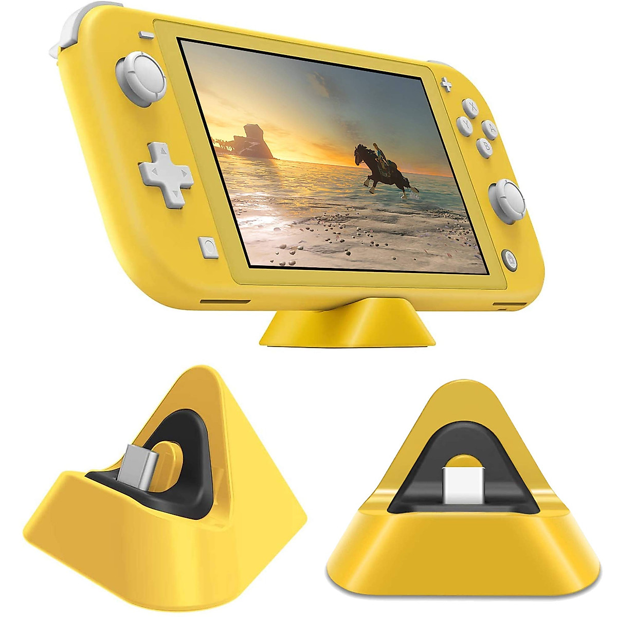 Charging Dock for Nintendo Switch Lite, Charging Stand Station Compatible with Nintendo Switch (Yellow)