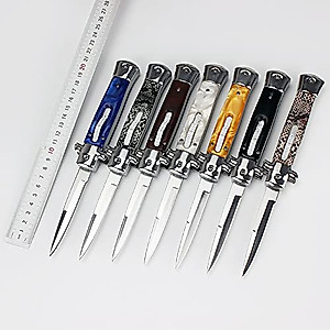 Joa Utility knives multitool little AUS pocket knife premium folding blade sharp knife black stainless steel knife Sports outdoor tactical knife survival knife messer with sheath