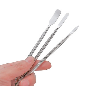 3pcs Metal Spudger Set Mobile Phone Opening Repair Pry Tool Double-ended Stainless Steel Thin Pry Bar Disassemble Hand Tool Kit for Electronics, Cell Phone, Laptop,tablets,ipad and Other Device