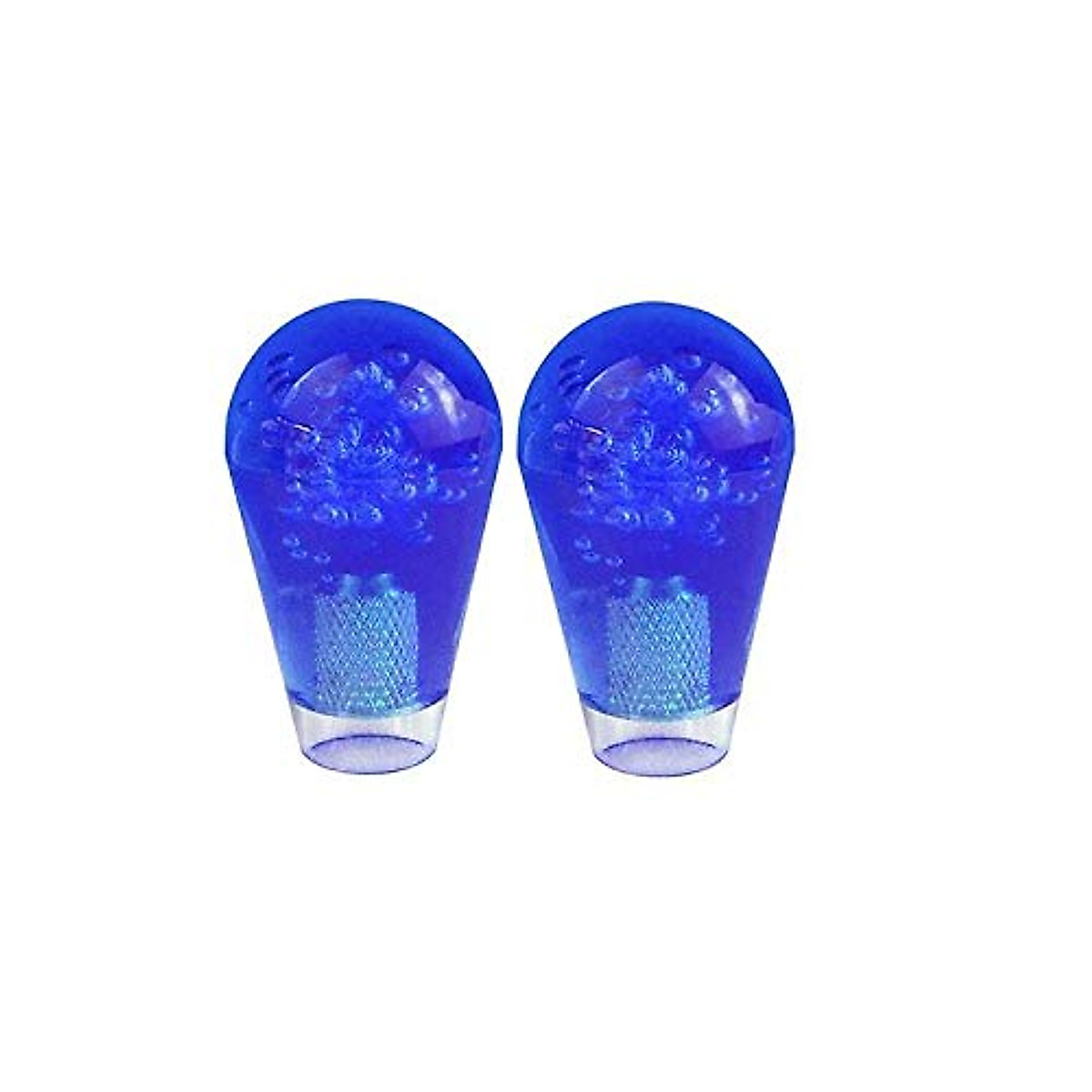 Alvatron Set of 2 Transparent Joystick Bat Top Handles Clear Oval Translucent Ball Tops for Arcade1up, Atgames Legends Ultimate Arcade, Pandora's Box, Mame, Seimitsu, Zippy, JLF Sanwa (Blue)