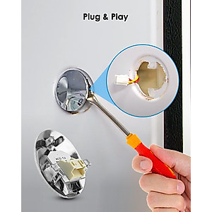 WR55X11132 Refrigerator LED Light and Cover Assembly Compatible with Ge Refrigerator, Replace WR55X26487 WR55X30603 WR55X30602 WR55X26486, 2 Pack