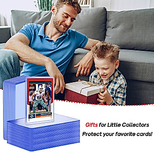 80 Count Baseball Card Protector Sleeves 3 x 4 Sports Card Holder Plastic Baseball Card Protectors Top loaders Card Sleeves for Trading Cards,Stardard Cards,MTG Cards,Yugioh Cards