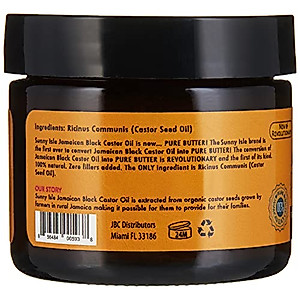Sunny Isle Jamaican Black Castor Oil Pure Butter, Brown, 2 Fluid Ounce