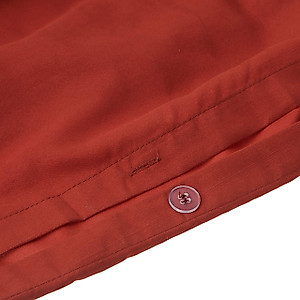 Elegant Comfort ® 1500 Thread Count - Wrinkle Resistant - Egyptian Quality 3pc Duvet Cover Set, Solid, King/Cal-King, Rust