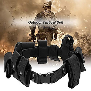 Fbest Modular Tactical Belt Duty Belt Police Security Law Enforcement Military Duty Utility Belt with Pouches Holster Gear