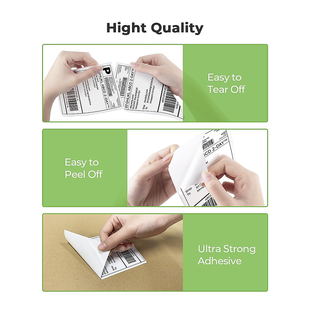 Thermal Direct Shipping Label (Pack of 500 4x6 Fan-Fold Labels), NELKO Thermal Labels for Thermal Printer, Commercial Grade