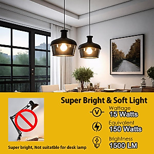 ILC G120 LED Large Globe Light Bulbs 15W, Work with Alexa Required Echo Device, Φ4.72 inch, Color Changing, CCT Color Temprature Turnable 2700K-6000K, CRI>95+, 150W Equivatlent, E26 Base (2 Pack)