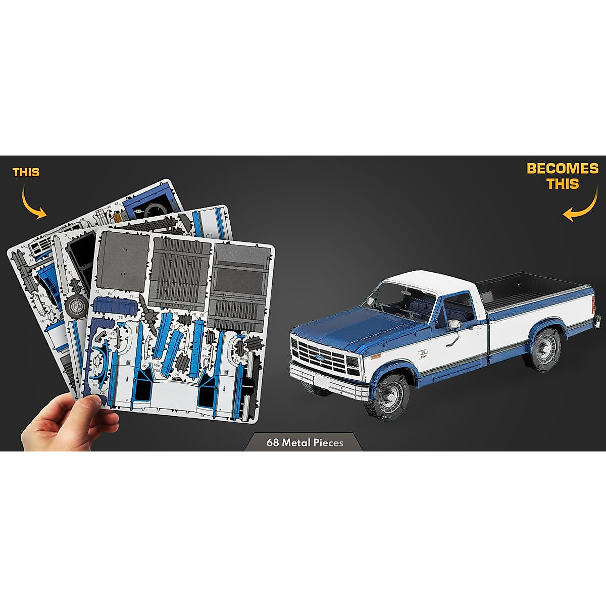 Metal Earth 1982 Ford F-150 Truck 3D Metal Model Kit Fascinations