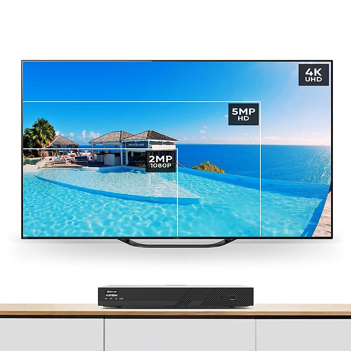 H.VIEW (16ch 4K/8mp/6mp/5mp/4mp/3mp/1080p/720p) Network Video Recorder, 16ch (16-Port PoE) nvr- Supports up to 16 x 4K IP Cameras, Hard Drive Not Included (Supports up to 2x10 Terabytes HDD)