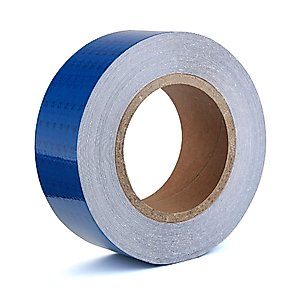 Bulina Reflective Tape 2 Inch X 82ft Safety Tape High Visibility Conspicuity Reflector Blue Tape for Trailer, Cars, Trucks(FG003B)