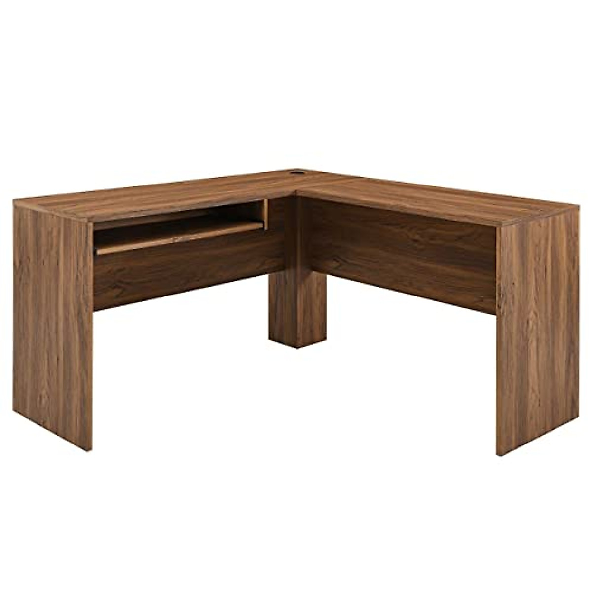 Modway EEI-5703-WAL Venture L-Shaped Wood Office Desk, Walnut