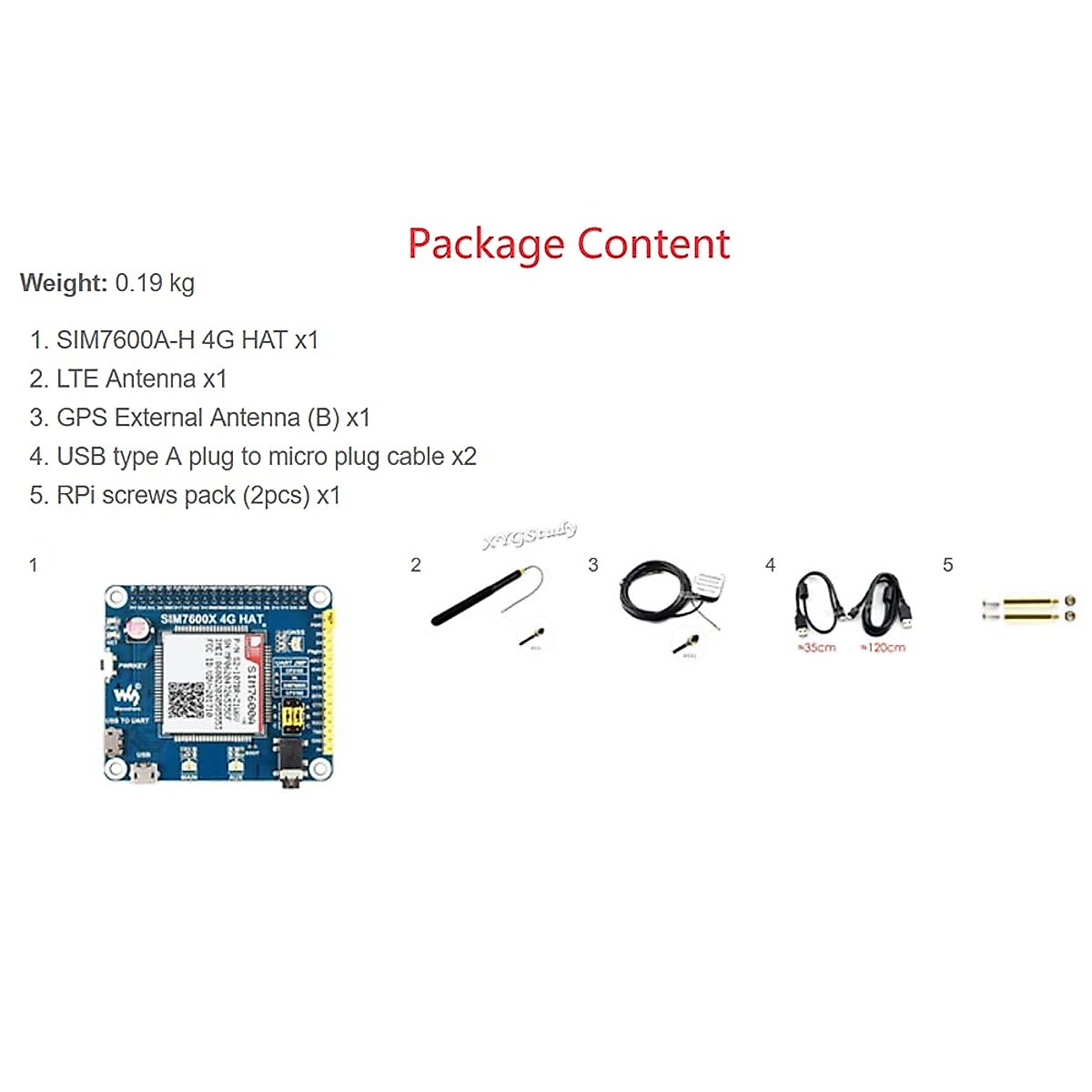 4G 3G GNSS HAT Based on SIM7600A-H LTE CAT4 150Mbps Wireless Communication Telephone Call SMS Compatible with Raspberry Pi 4 3 2 Model B B+ Zero W WH (US CA)@XYGStudy