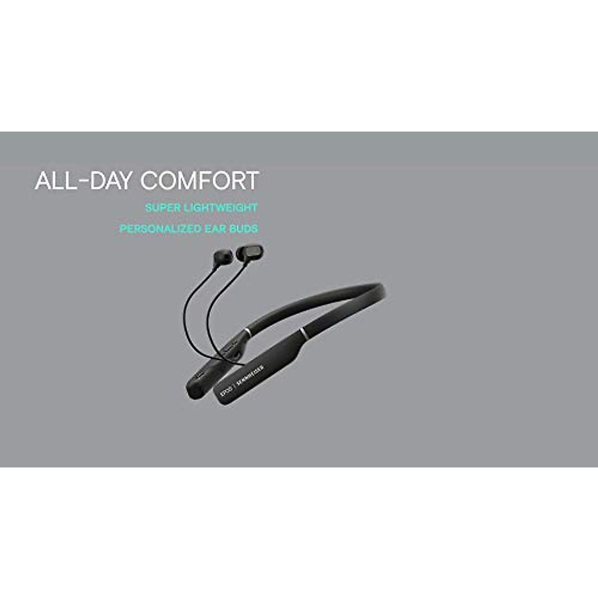 EPOS | SENNHEISER Adapt 460T (1000205) - Dual-Sided, Dual-Connectivity, Wireless, Bluetooth, ANC in-Ear Neckband Headset | for Mobile Phone & Softphone | Teams Certified (Black)