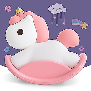 GZOKMOG Night Light for Kids, Touch Control Dimmable Baby Light, Cute Silicone Stress Relief Lamp for Kids, Gift for Girls and Boys (Pink)