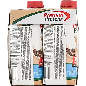 Premier Protein Shake, Café Latte, 30g Protein, 1g Sugar, 24 Vitamins & Minerals, Nutrients to Support Immune Health, 11 Fl Oz, 4 Count